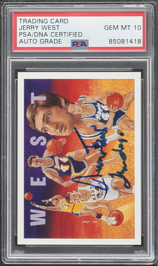 Jerry West Signed Inscr Logo 1991-92 Upper Deck Basketball Heroes #9 ...