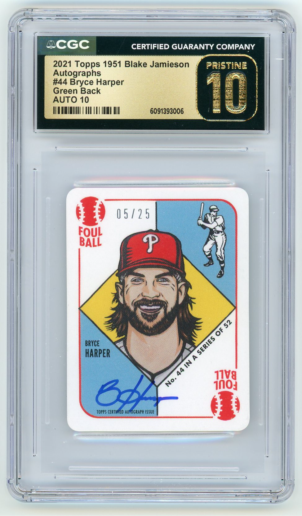 2021 Topps 1951 Blake Jamieson Autographs #44 Bryce Harper | MySlabs