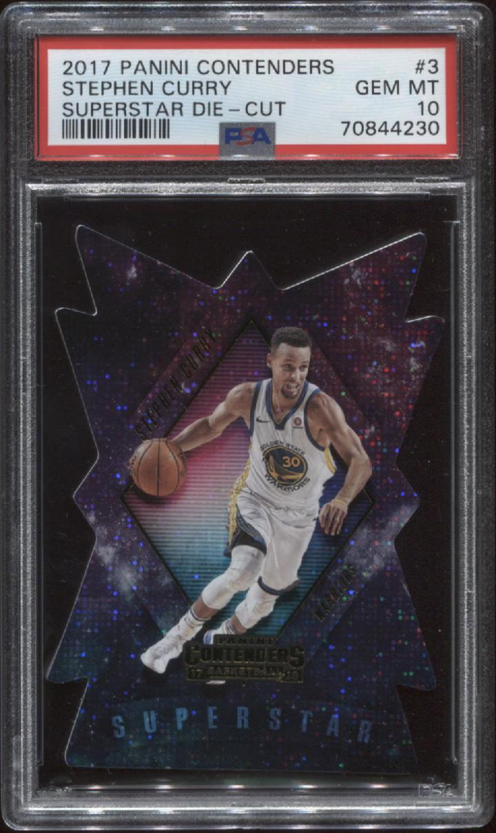 2017 Panini Contenders Superstar Die-Cut 3 Stephen Curry PSA 10 SP Gem ...