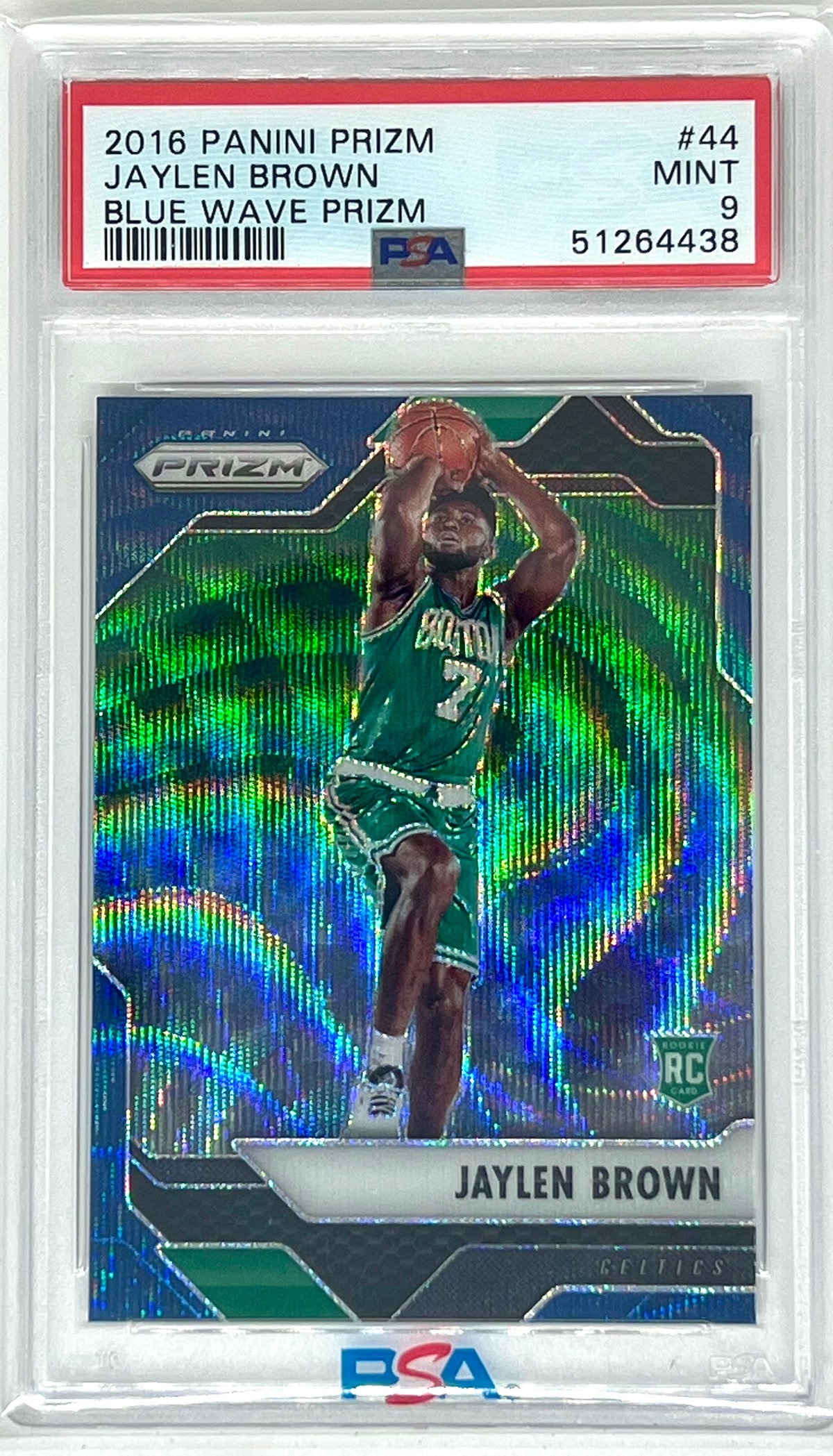 2016 PRIZM BLUE WAVE JAYLEN BROWN PSA 9 (68/99) | MySlabs