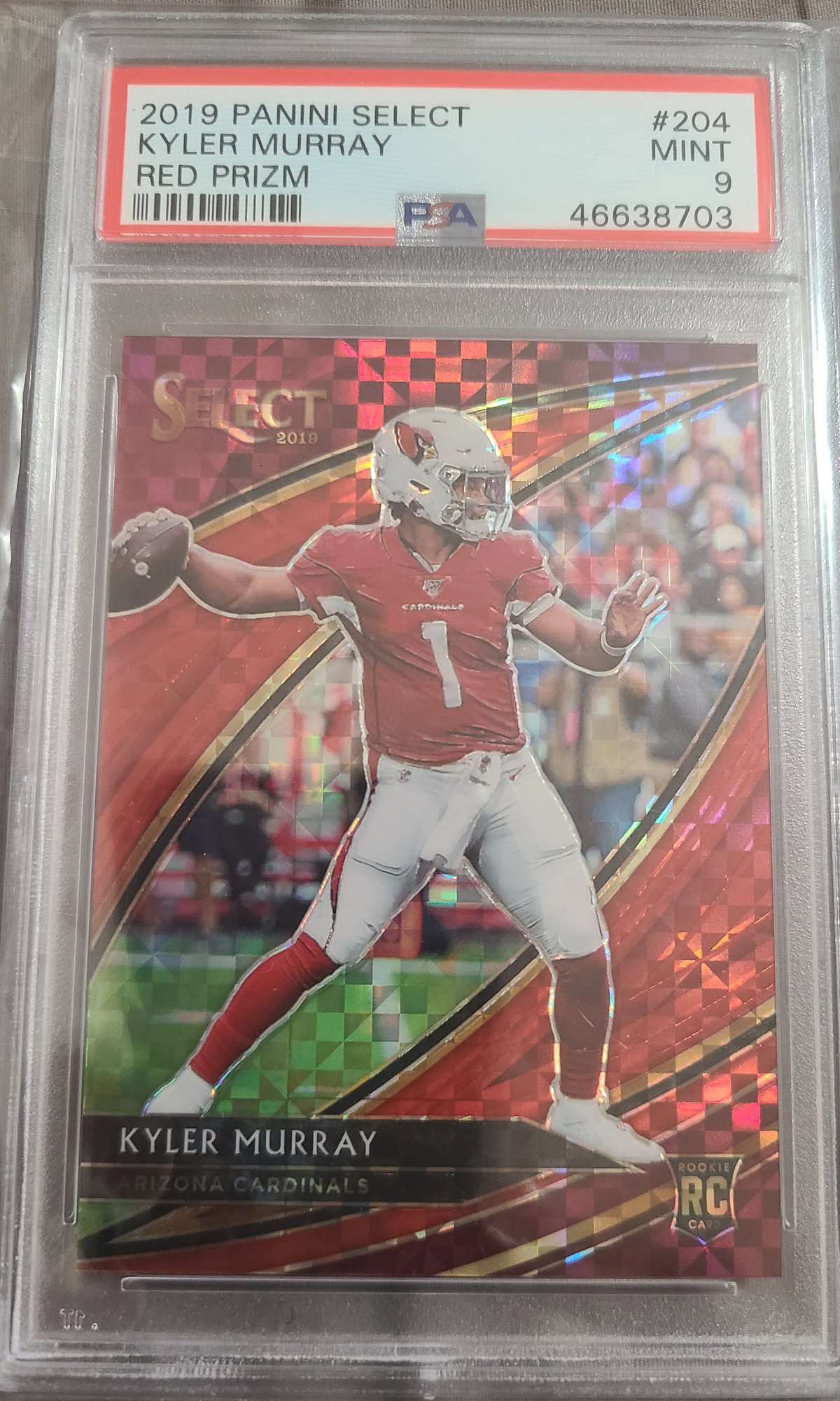 2019 Kyler Murray Select Field Level Red Prizm 28/49 | MySlabs