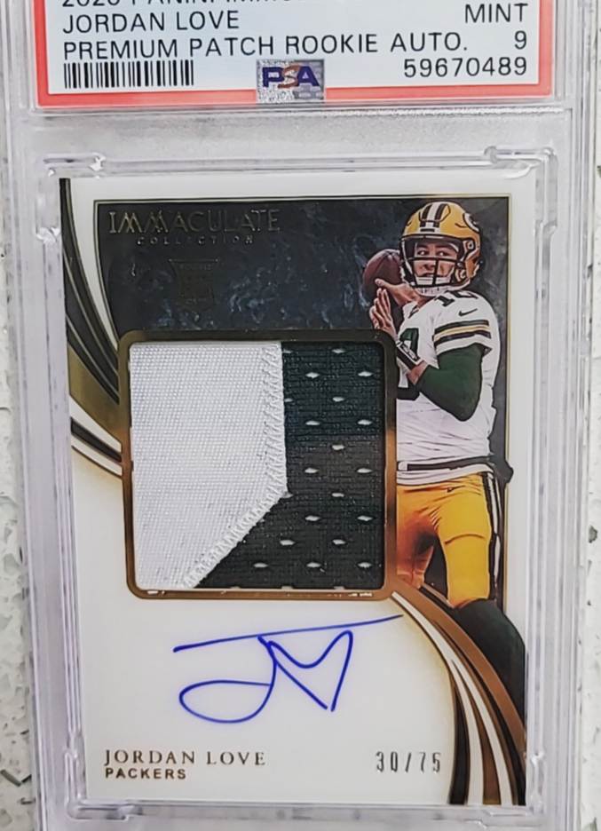 2020 Jordan Love Immaculate Premium RPA Rookie Patch Auto /75 | MySlabs