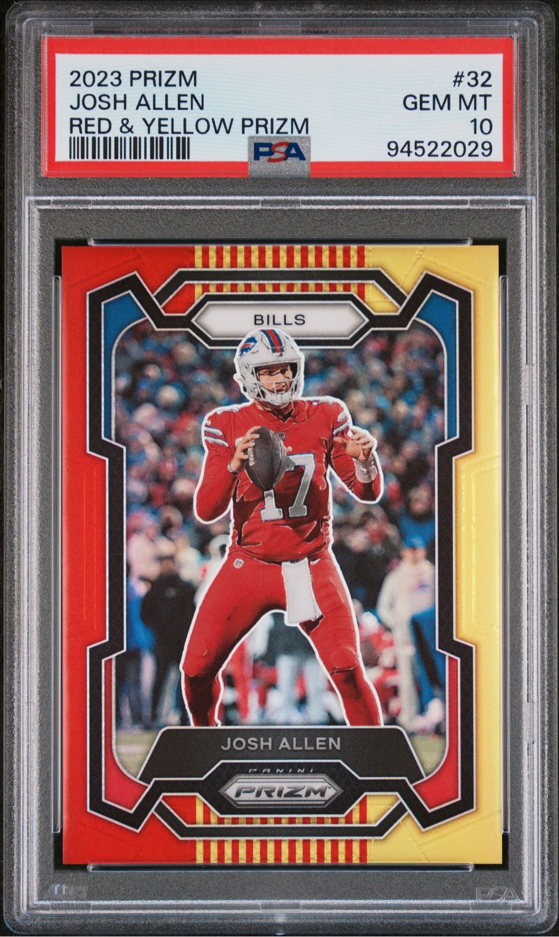 2023 Prizm Josh Allen Red Yellow Prizm PSA 10 | MySlabs